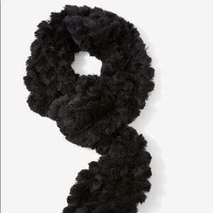 Accessories | Warm Faux Black Fur Loop Scarf | Poshmark